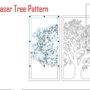 Pano Tree Laser DXF, Home Decor, Tree Patterns, Tree Wall Hanging CDR ...