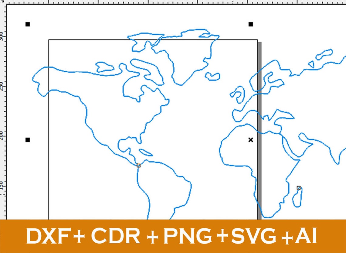 World map laser cut template. Cnc file Vector cnc cdr files. | Etsy