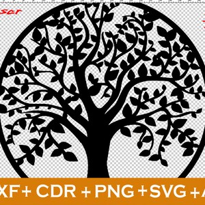 Olive Tree Svg, Laser Cut Pano Tree Lasercut DXF, Home Decor, Tree ...