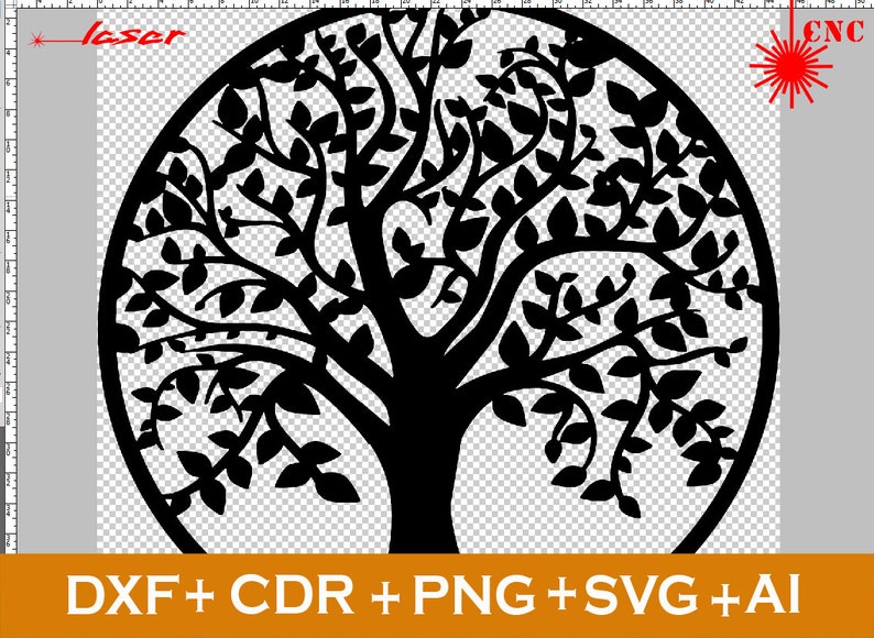 Olive Tree Svg Laser Cut Pano Tree Lasercut DXF Home Decor - Etsy