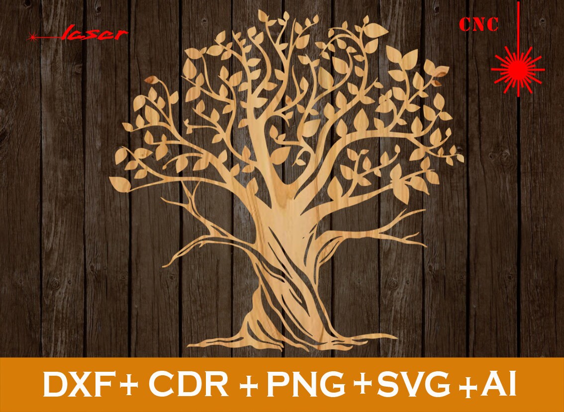 Olive Tree Svg Laser Cut Pano Tree Lasercut DXF Home Decor - Etsy