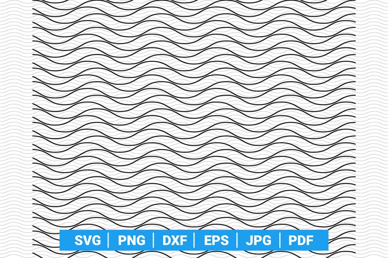 Wavy Lines Seamless Pattern SVG for Cricut, Silhouette, Inkspace ...