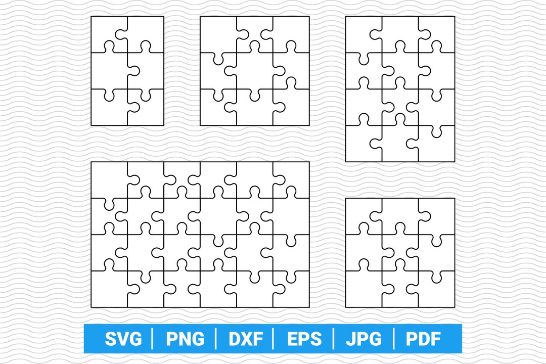 Jigsaw Puzzles Svg For Cricut Silhouette Inkspace Scanncut Instant Download Zip File Svg