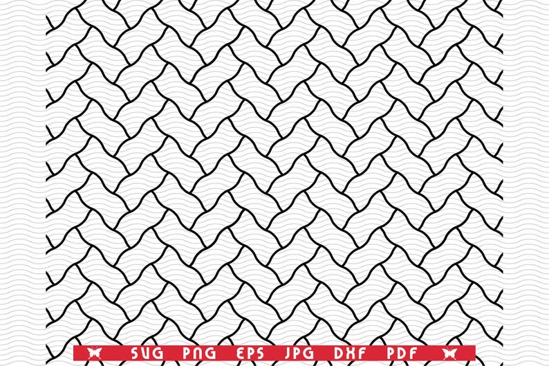 SVG Wavy Black Lines, Seamless Pattern, Digital Clipart, Files Eps, Jpg ...