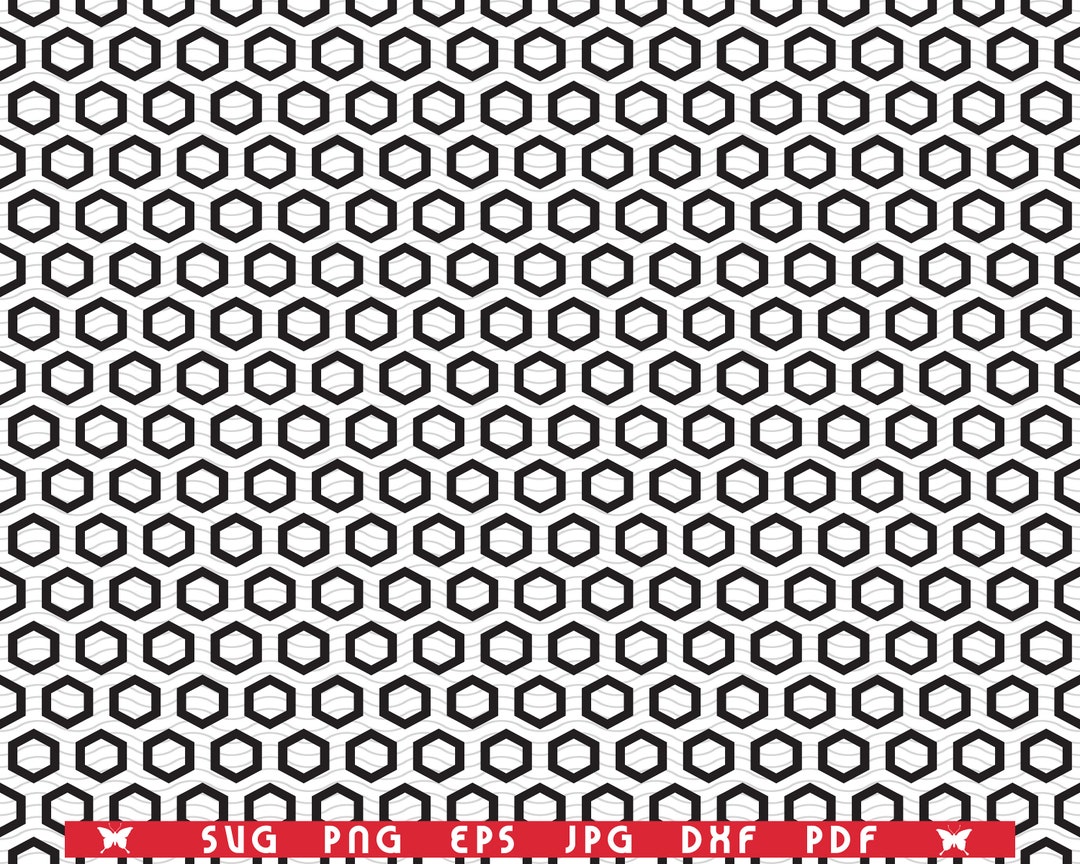SVG Black Hexagons, Seamless Pattern Digital Clipart, Files Eps, Jpg ...