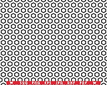 SVG Black Honeycomb Seamless Pattern Digital Clipart Files - Etsy
