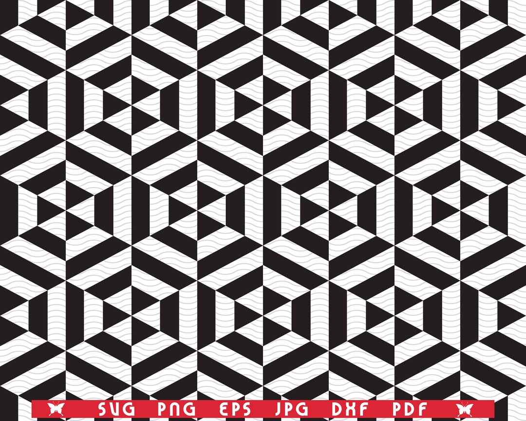 SVG Hexagons, Black Seamless Pattern, Digital Clipart, Files Eps, Jpg ...