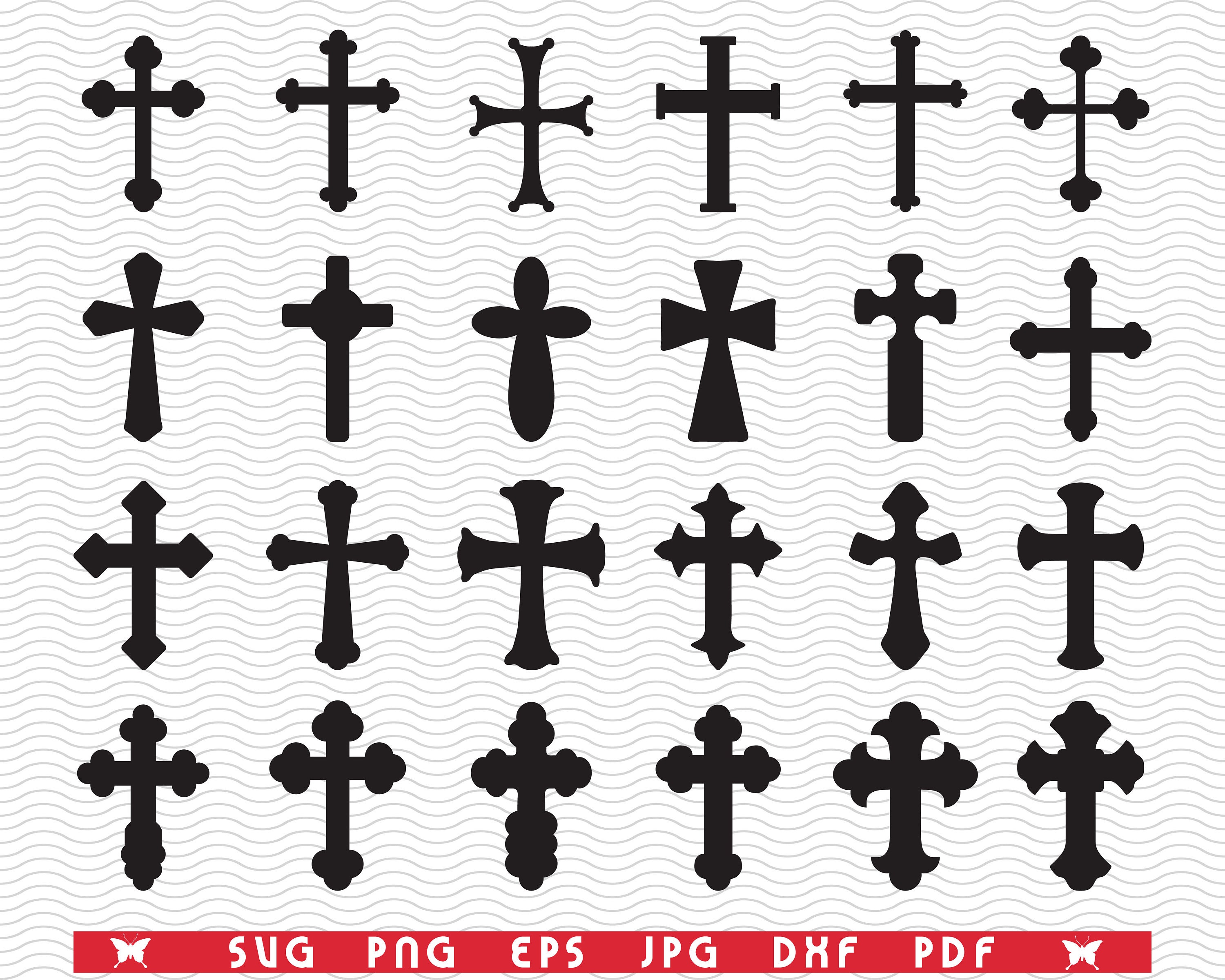 Black Cross Outline Clipart