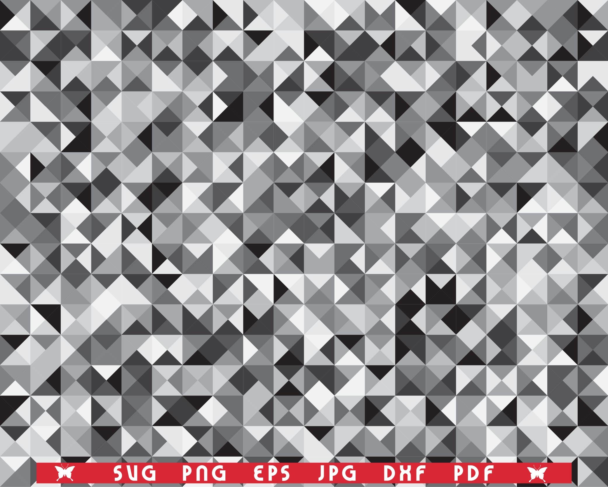 pdf dxf png eps Triangle pattern svg Embellishments Papercraft etna.com.pe