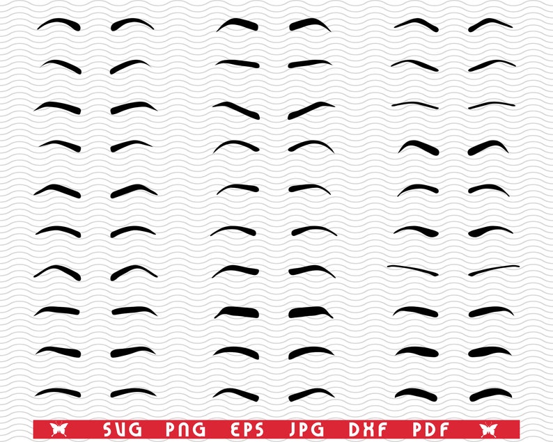 SVG Eyebrows, Tattoo Design, Digital Clipart, Files Eps, Jpg, Eyebrows ...
