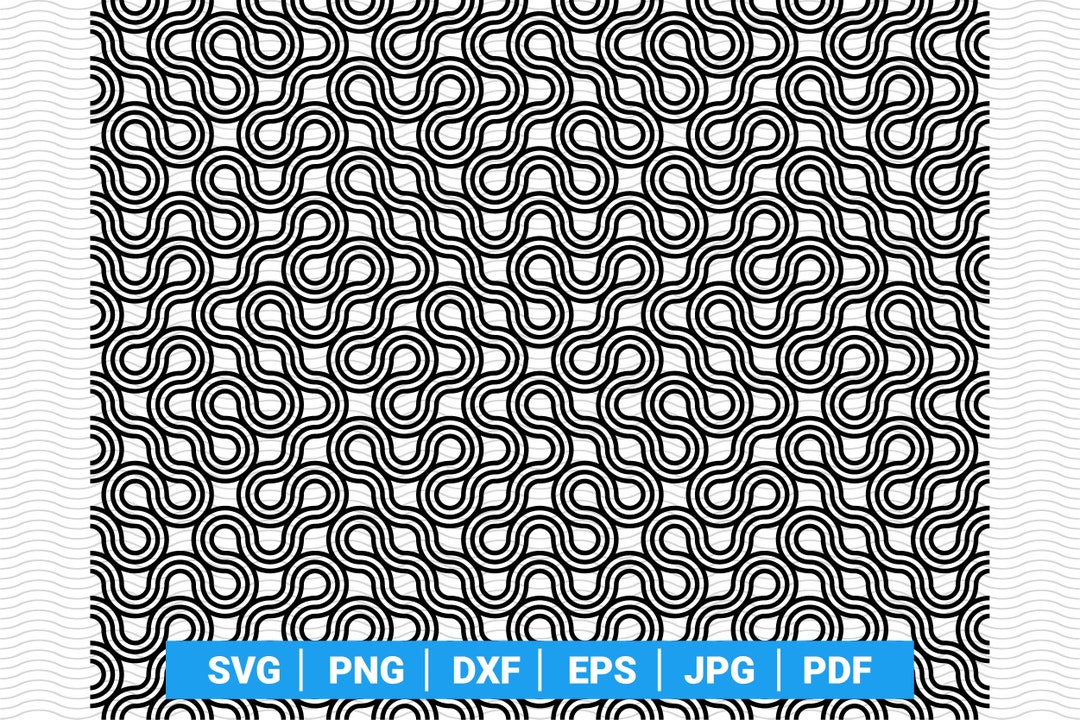 Curves Lines Seamless Pattern SVG for Cricut, Silhouette, Inkspace ...