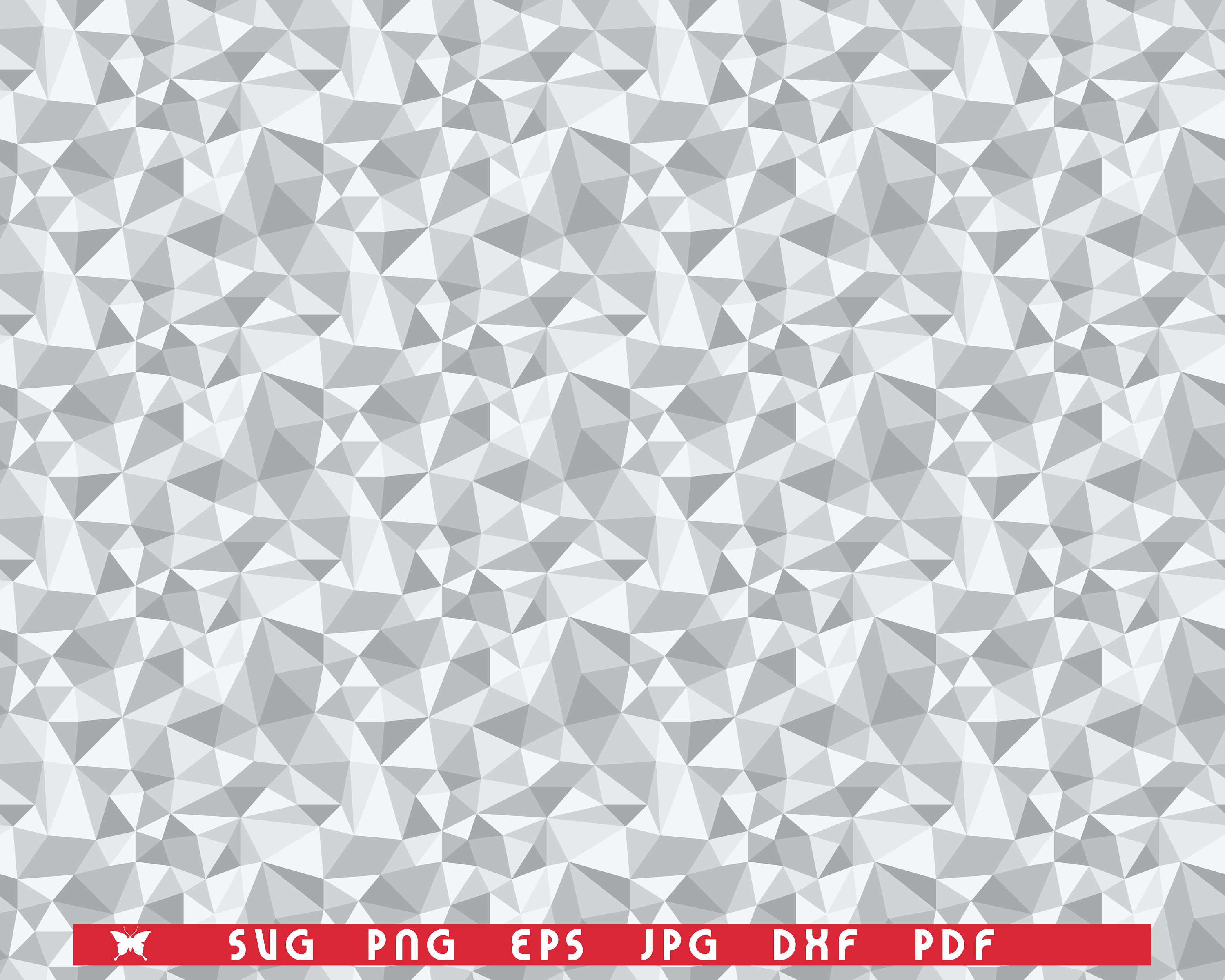 SVG Gray Triangles, Seamless Pattern Digital Clipart, Files Eps, Jpg ...