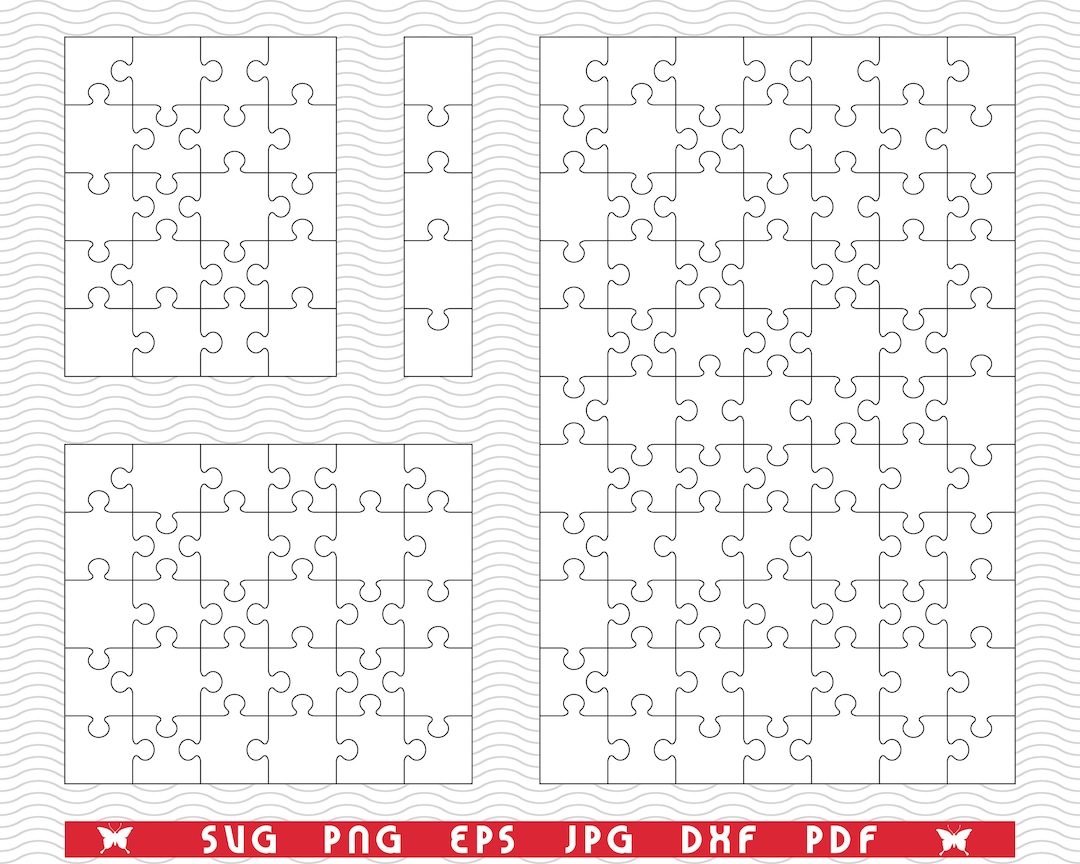 SVG Puzzles, Separate Piece, Digital Clipart, Files Eps, Jpg, Puzzles ...