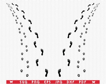 Animal Footprints SVG Footprints Silhouette Trace - Etsy Canada