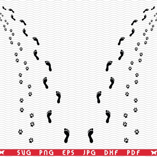 Footprints. Cut Files for Cricut eps Svg Pdf Png Dxf - Etsy