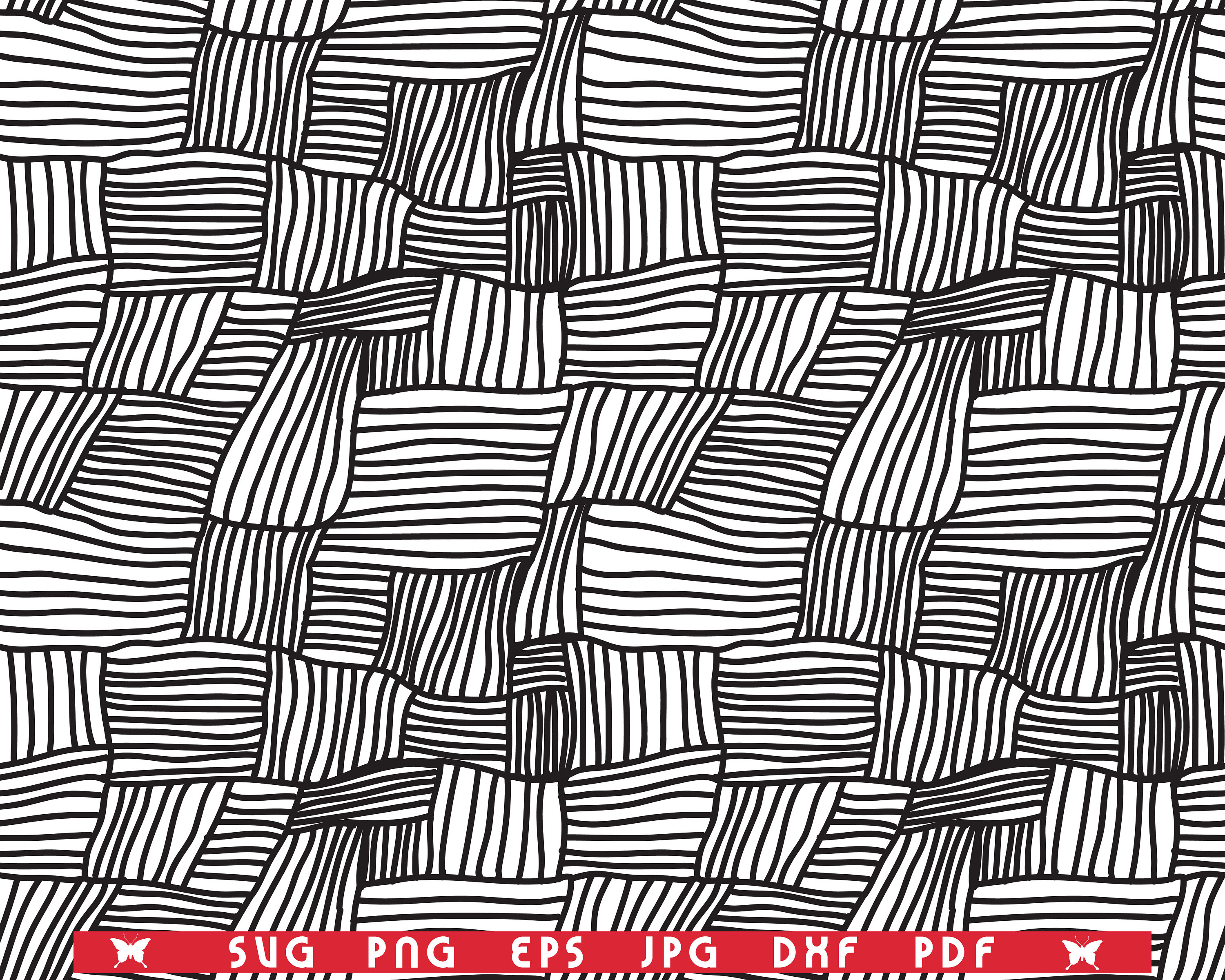 SVG Hatching Lines, Hand Drawn, Seamless Pattern Digital Clipart, Files ...