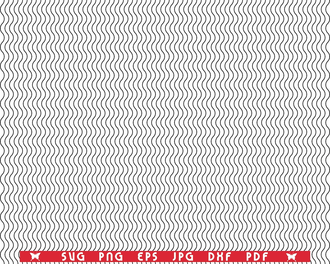 SVG Wavy Black Lines, Seamless Pattern, Digital Clipart, Files Eps, Jpg ...
