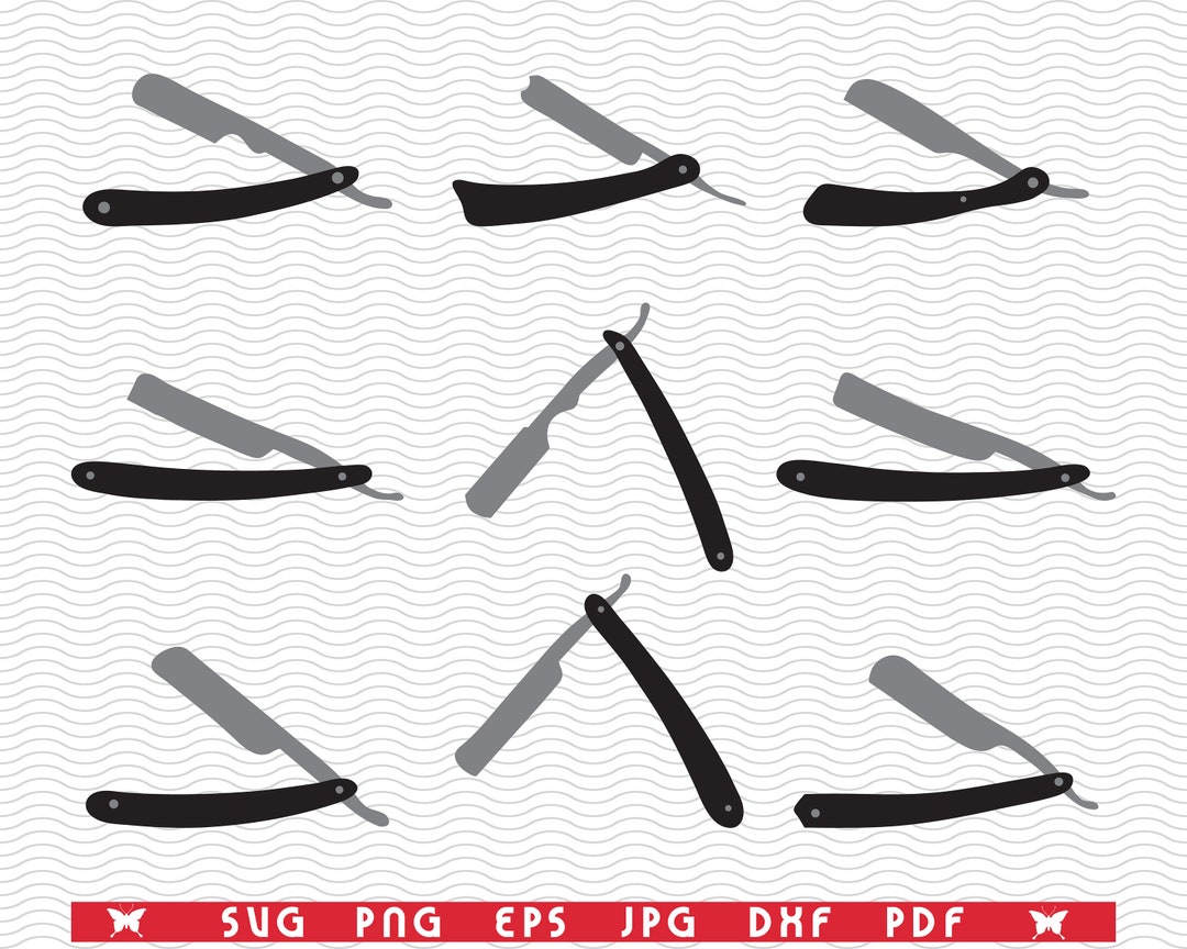 SVG Razors, Black Isolated Silhouette, Digital Clipart, Files Eps, Jpg ...