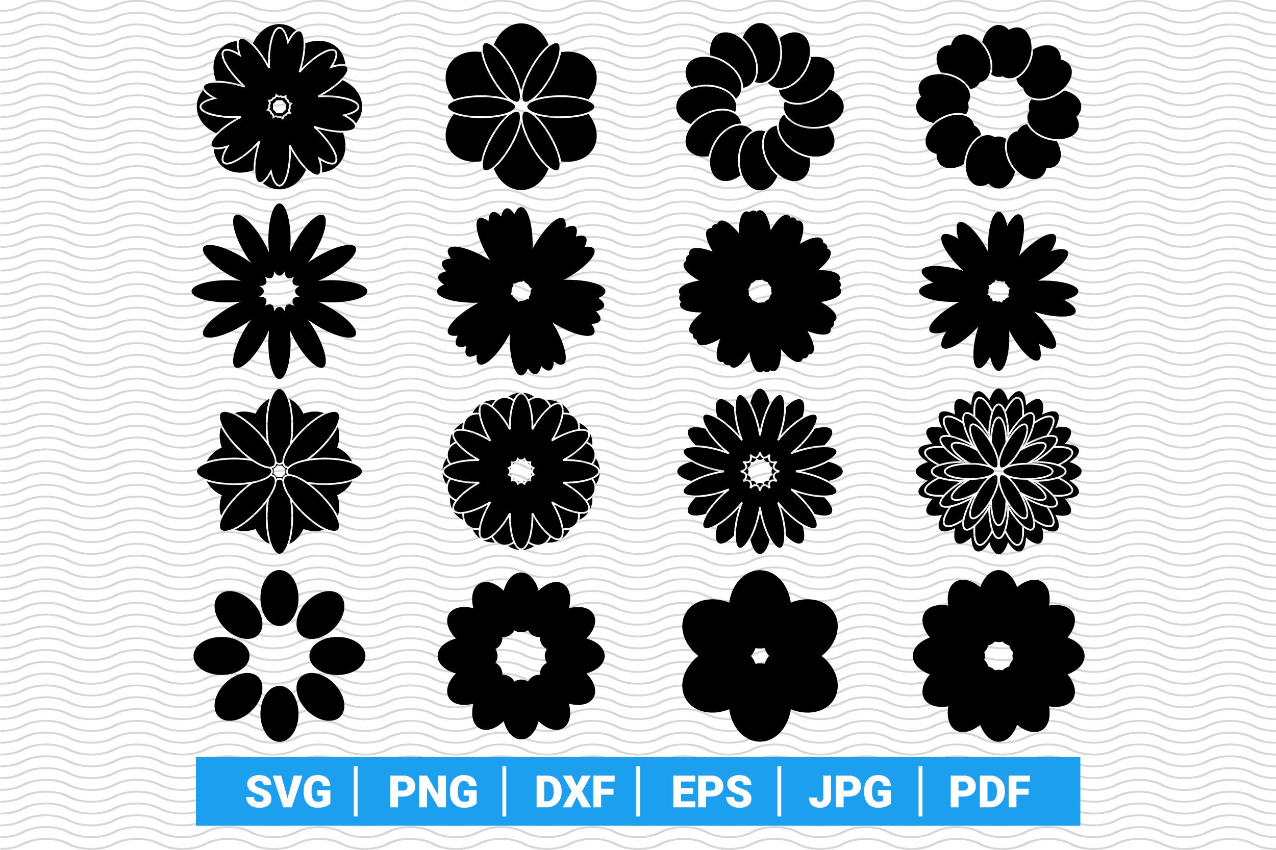 Flower Petals Silhouettes SVG for Cricut, Silhouette, Inkspace ...