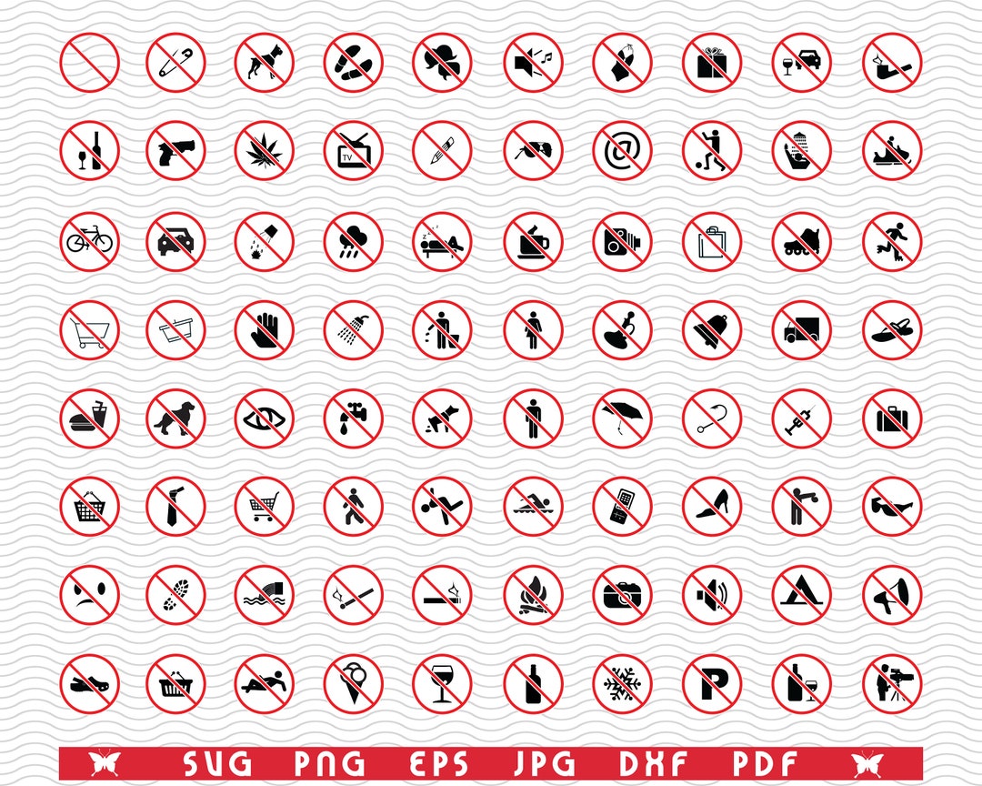 SVG Signs Prohibition,warning Danger, Digital Clipart, Files Eps, Jpg ...