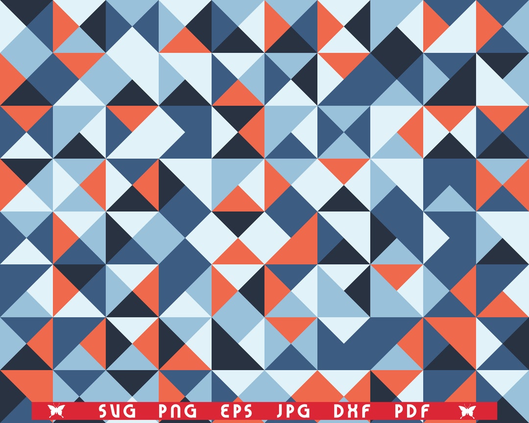 SVG Polygonal, Seamless Mosaic Pattern, Digital Clipart, Files Eps, Jpg ...