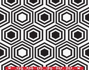 SVG Hexagons Random Size,seamless Pattern, Digital Clipart,files Eps ...