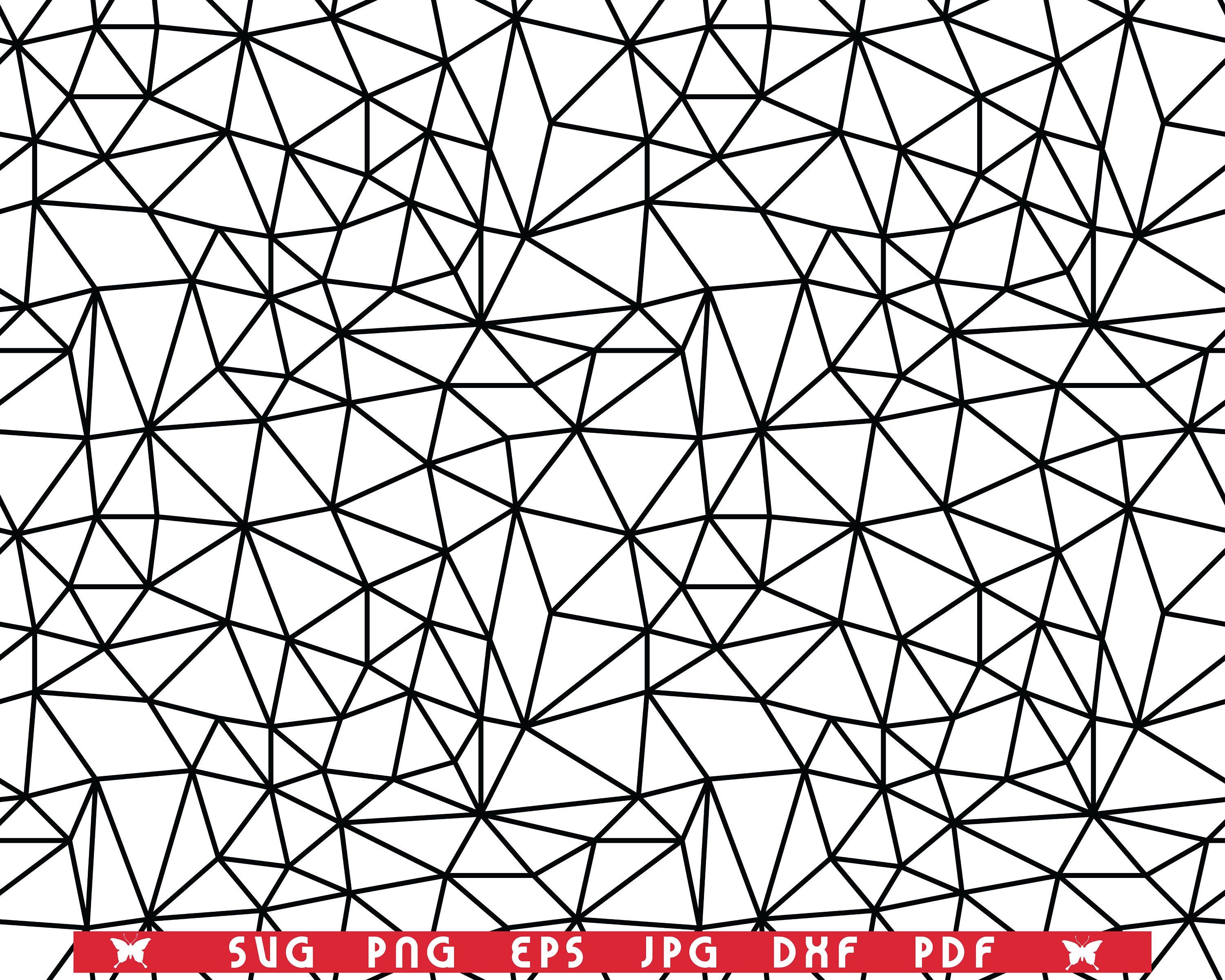 SVG Grid of Triangles, Seamless Pattern, Digital Clipart, Files Eps ...