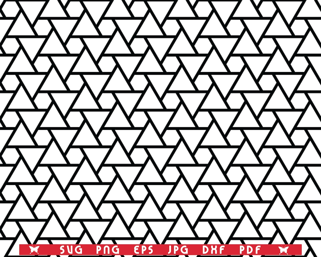 SVG Black White Polygonal Seamless Pattern, Digital Clipart, Files Eps ...