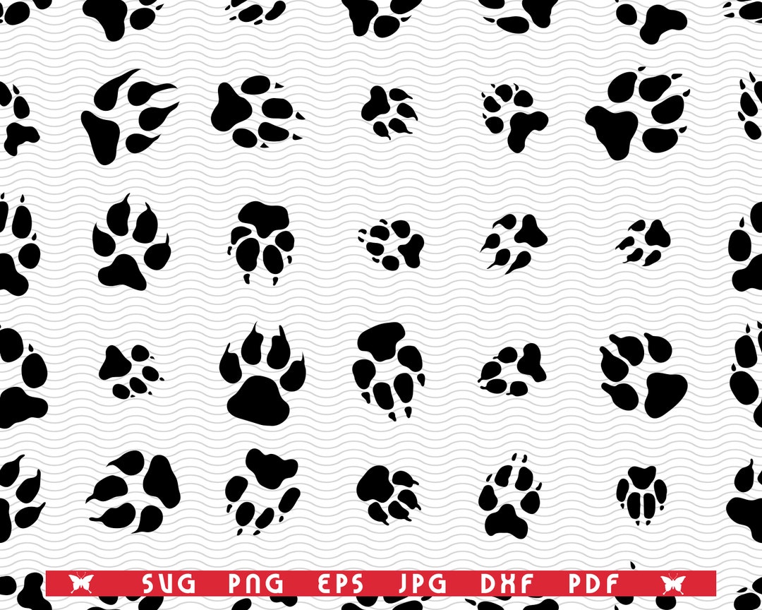 SVG Print of Dogs, Seamless Wallpaper SVG, Digital Clipart, Files Eps ...