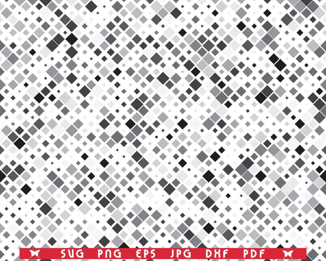 SVG Gray Squares, Seamless Pattern Digital Clipart, Files Eps, Jpg ...