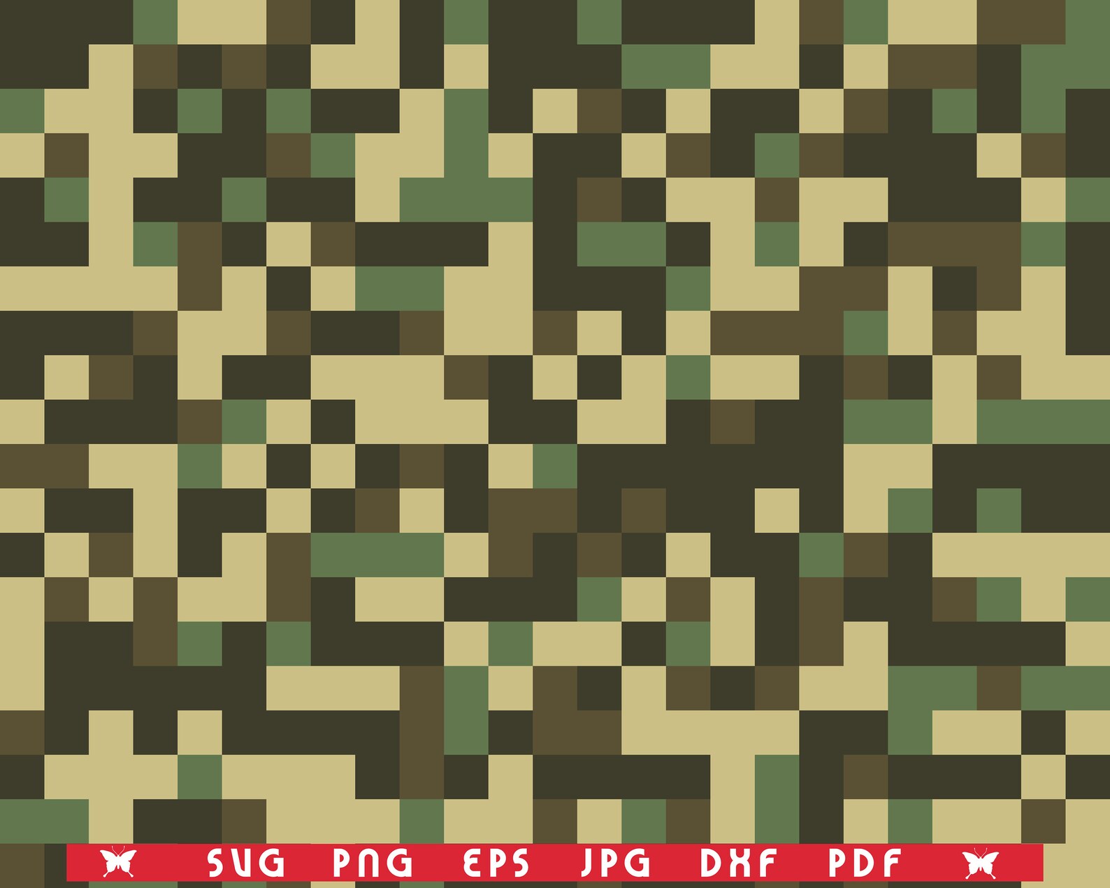 SVG Camouflage Print, Seamless Pattern Digital Clipart, Files Eps, Jpg ...