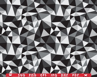 SVG Seamless Triangular Gray Pattern Digital Clipart Files - Etsy