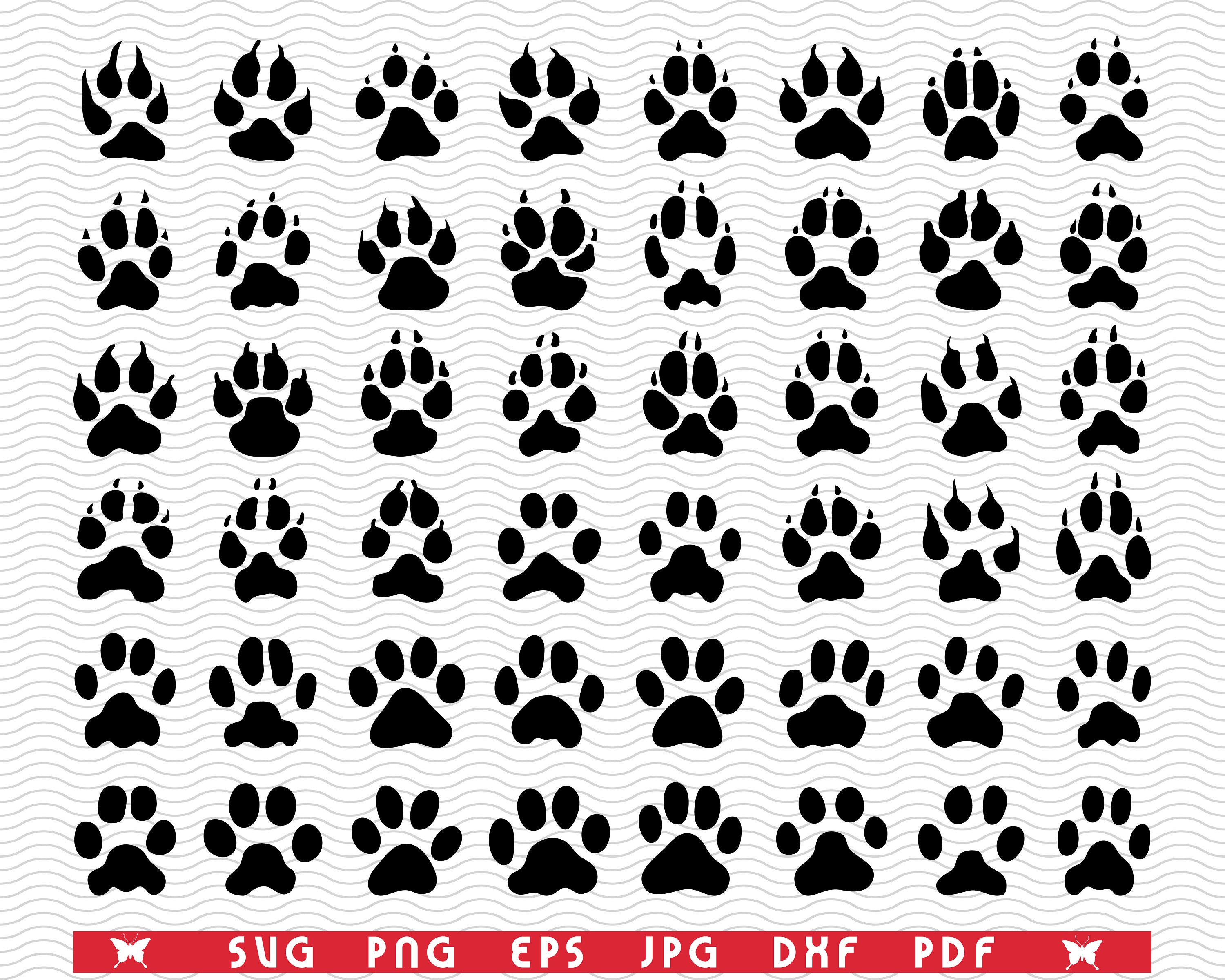 SVG Traces Cats Dogs, Silhouettes Digital Clipart, Files Eps, Jpg ...