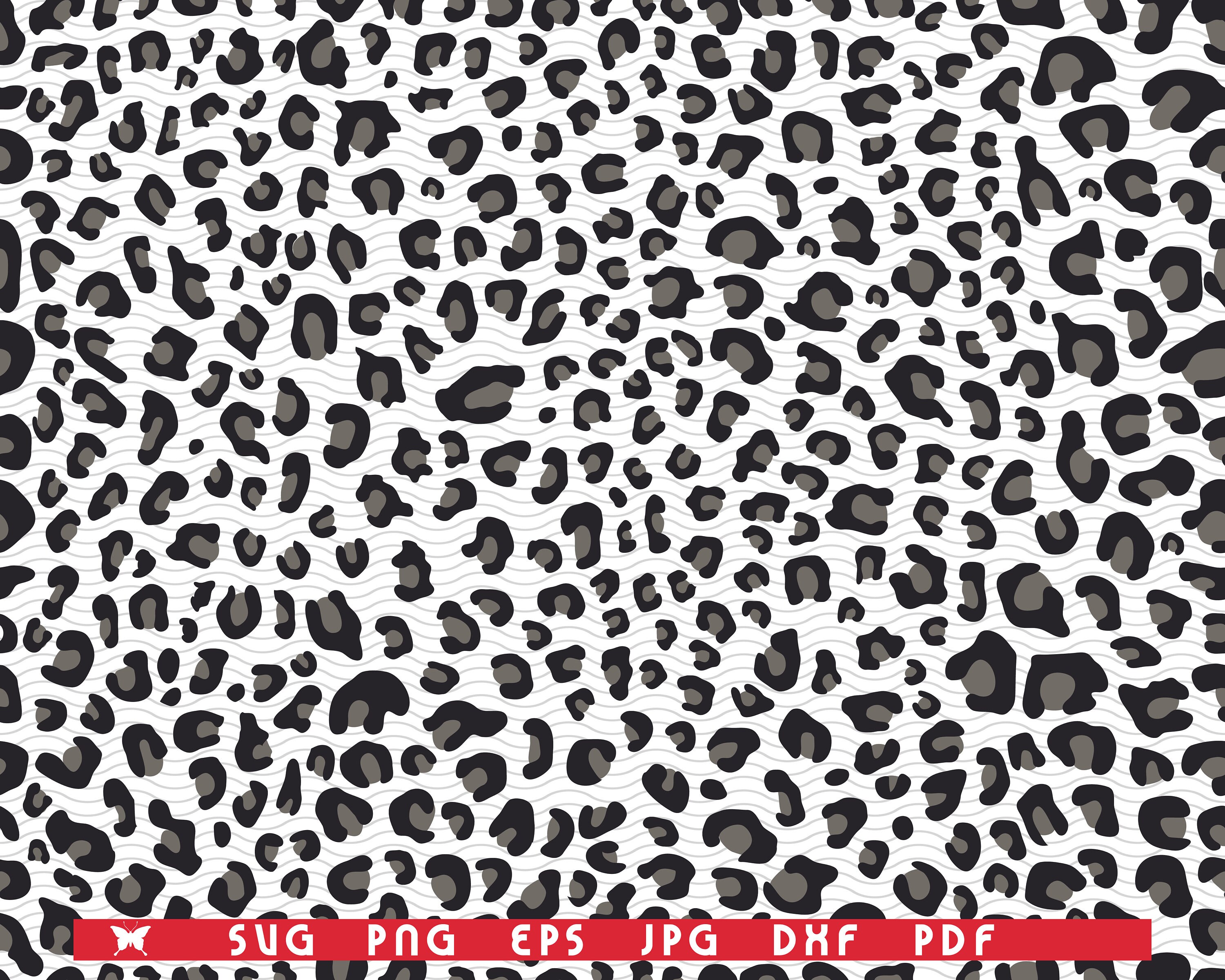 SVG Leopard Skin, Seamless Pattern Digital Clipart, Files Eps, Jpg ...