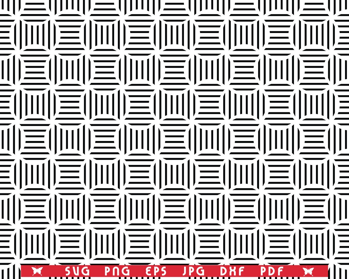 SVG Black White Lines Seamless Pattern, Digital Clipart, Files Eps, Jpg ...
