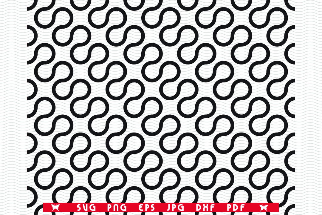 Curves Lines Seamless Pattern SVG for Cricut, Silhouette, Inkspace ...