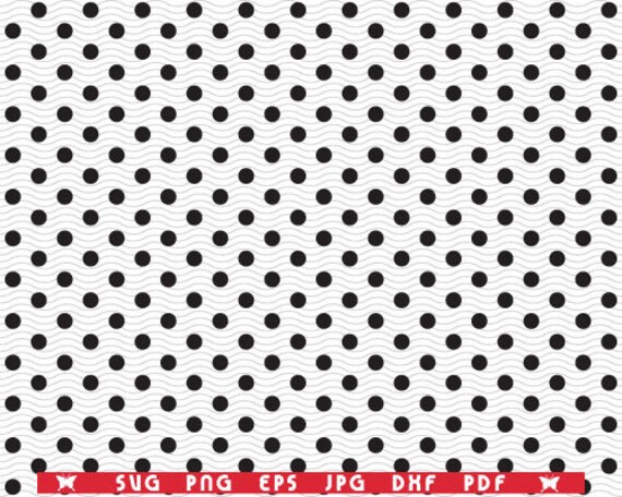 SVG Black Circles Seamless Pattern Digital Clipart Files - Etsy