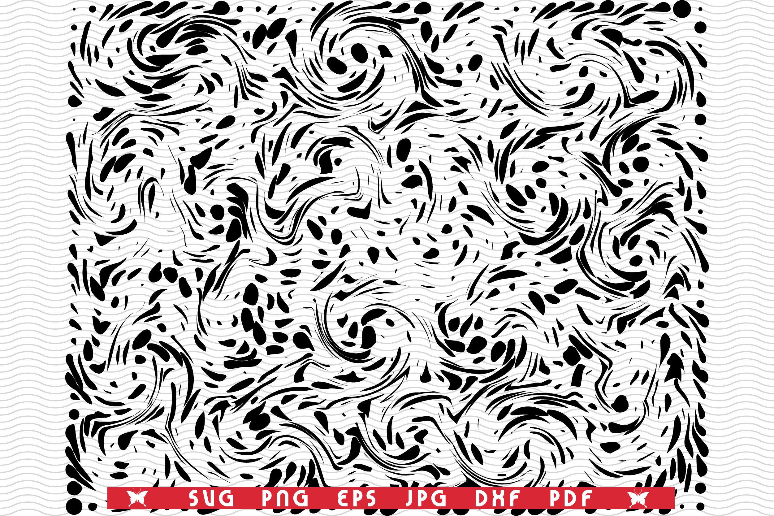 Seamless Swirl Waves SVG for Cricut, Silhouette, Inkspace, Scanncut ...