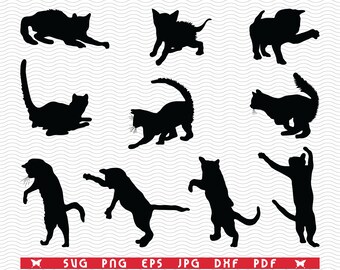 SVG Umbrellas Black Silhouettes Digital Clipart Files Eps - Etsy