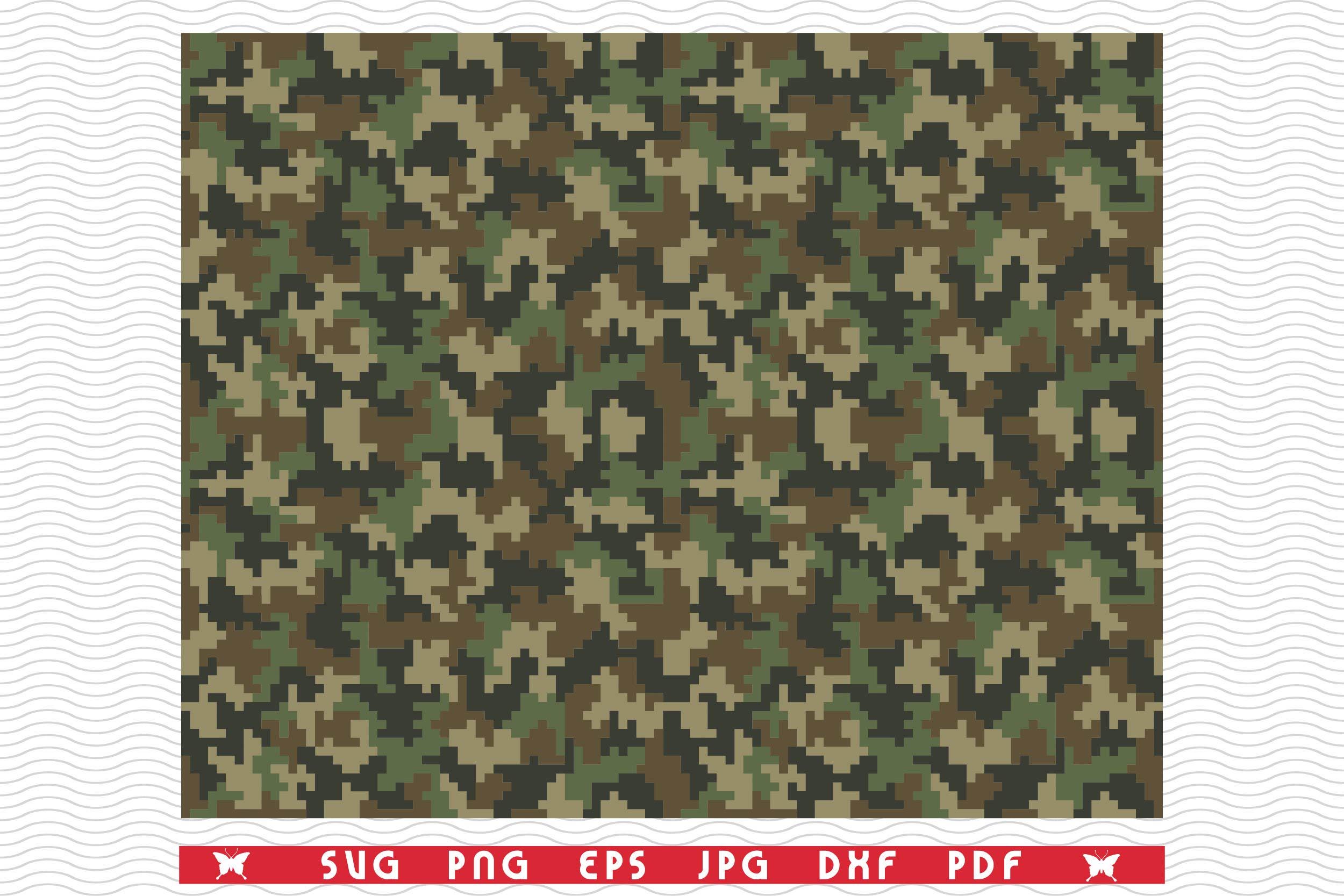 SVG Digital Camouflage Print, Seamless Pattern Clipart, Files Eps, Jpg ...