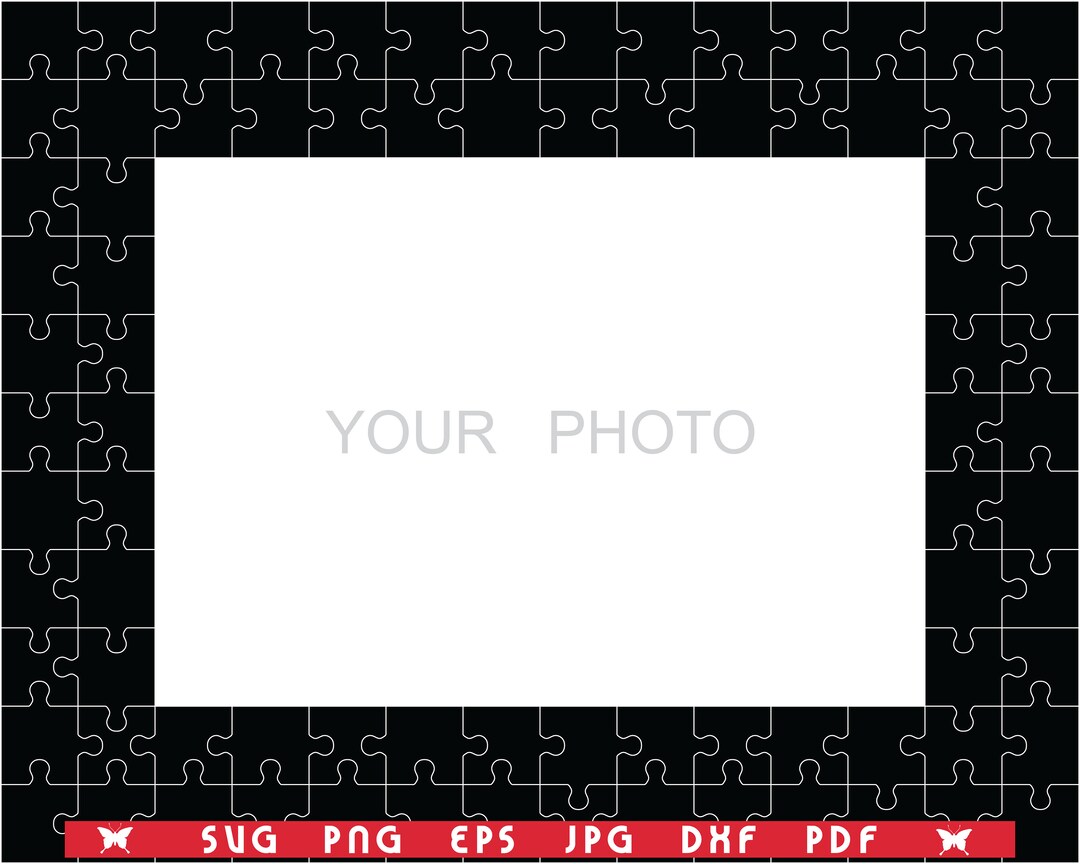 SVG, Frame of Puzzle, Separate Parts Digital Clipart, Files Eps, Jpg ...