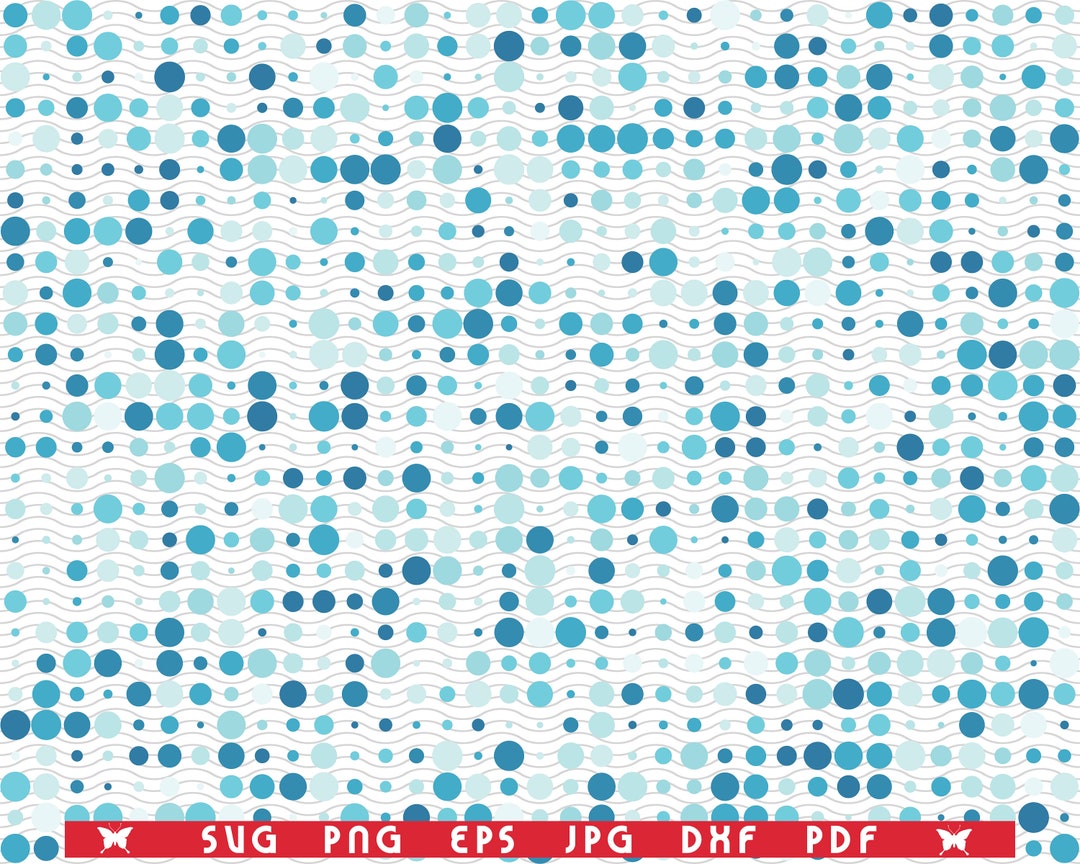 SVG Blue Circles, Seamless Pattern Digital Clipart, Files Eps, Jpg ...