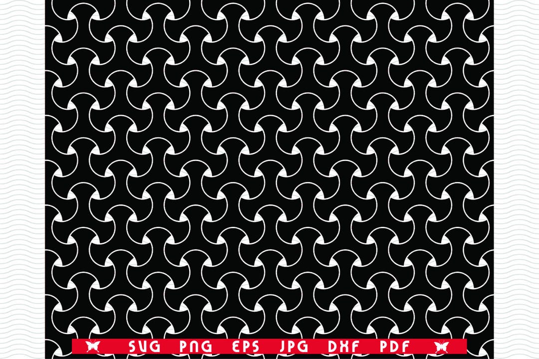 Curves Lines Seamless Pattern SVG for Cricut, Silhouette, Inkspace ...
