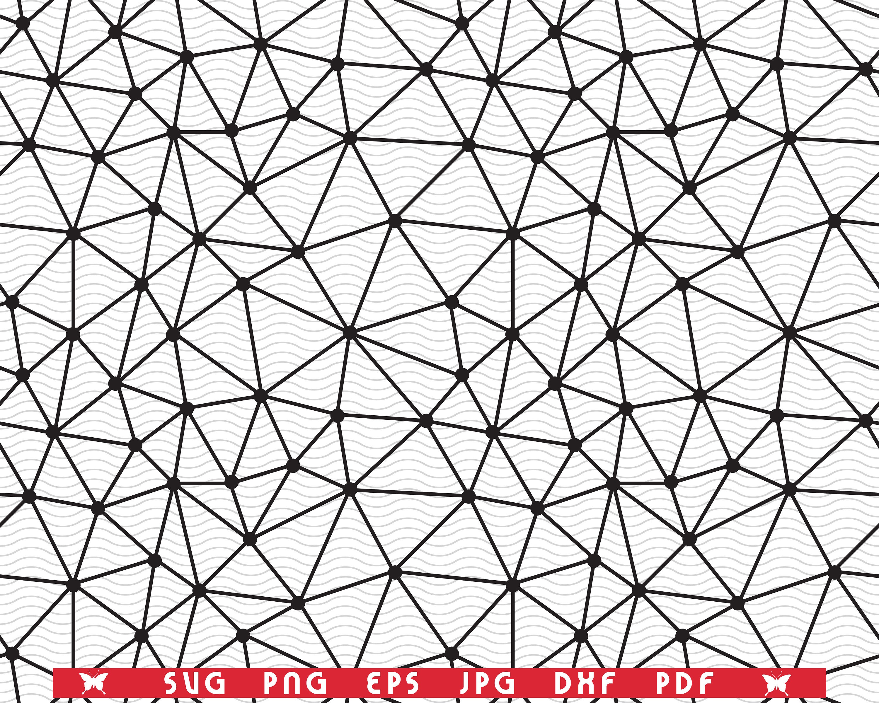 SVG Triangles Grid, Seamless Pattern, Digital Clipart, Files Eps, Jpg ...