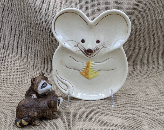 Cheese Mouse Spoon Rest, Mouse Cheese Plate, Ceramic Mouse Serving ...
