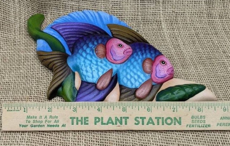 Tropical Fish Ceramic Wall Plaques Tonala Pottery Fish | Etsy