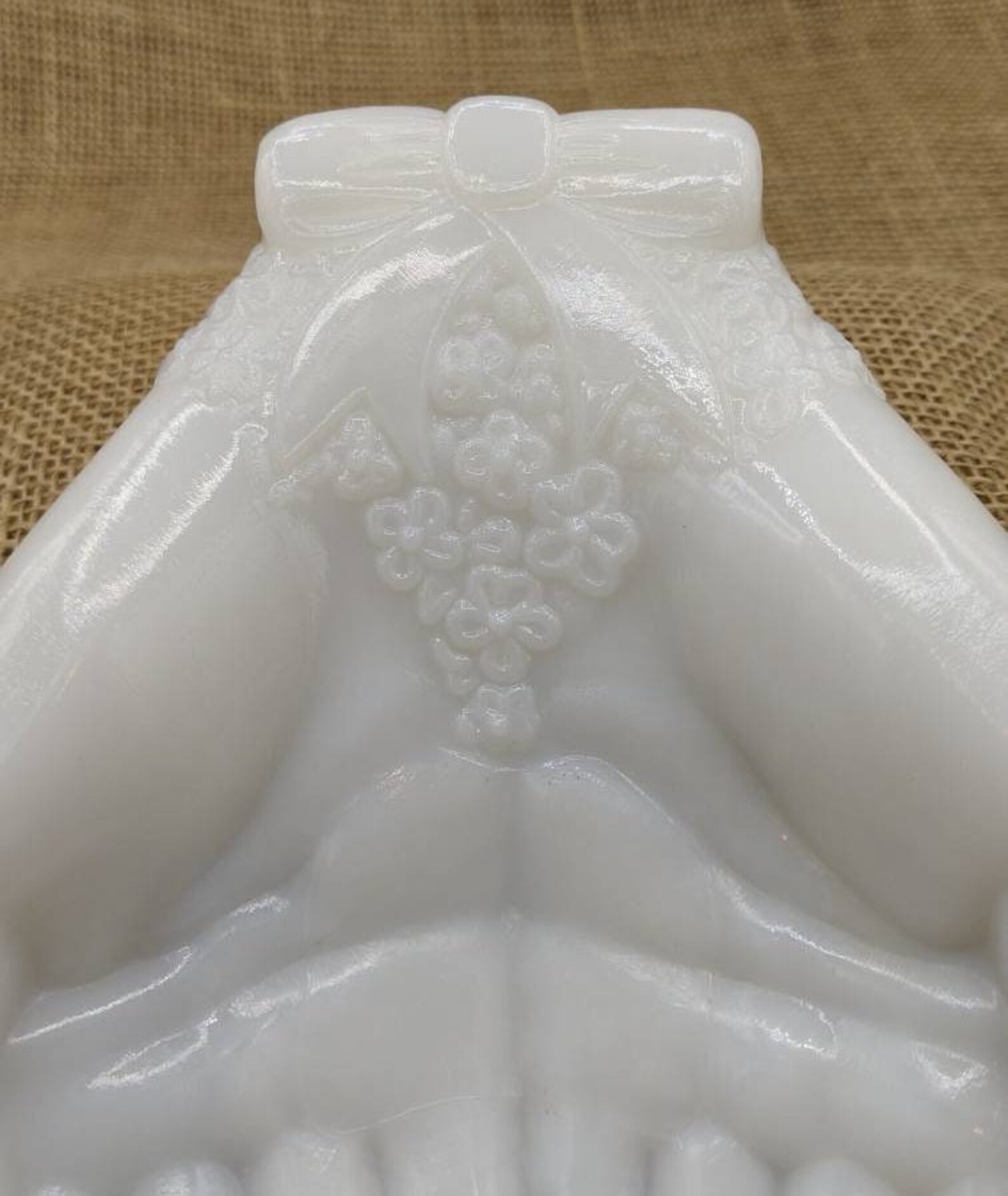 Milk Glass Cupped Hands Dish by Avon Milk Glass Open Hand - Etsy