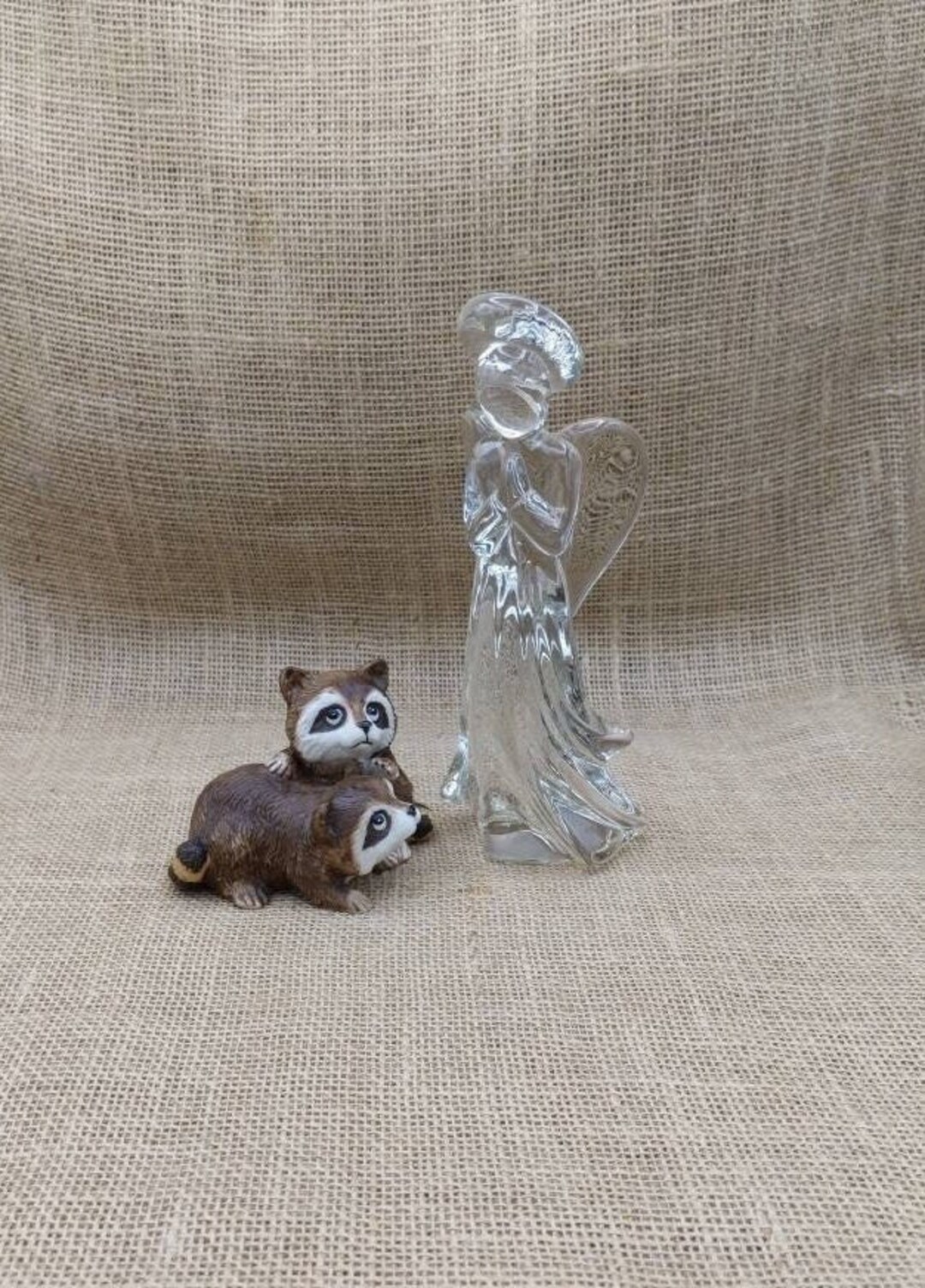 Clear Crystal Angel Figurine - Praying Angel Christmas Decor - Etsy