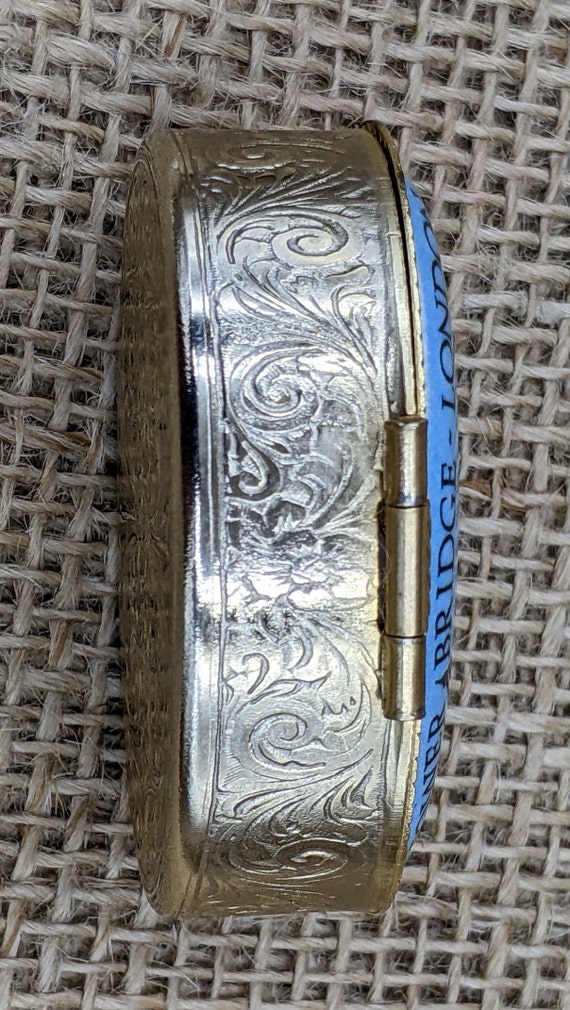 Oval Pill Box, Tower Bridge London Porcelain Hinged T… - Gem