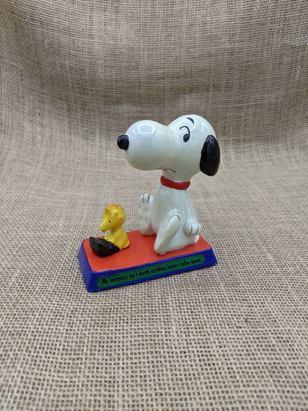 Snoopy Woodstock Figurine, Woodstock Secretary, Made in Japan by ...